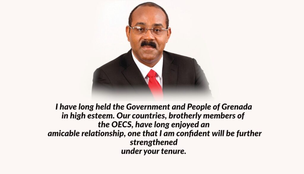PM BROWNE CONGRATULATES GRENADA’S NEW PRIME MINISTER DICKON MITCHELL ...